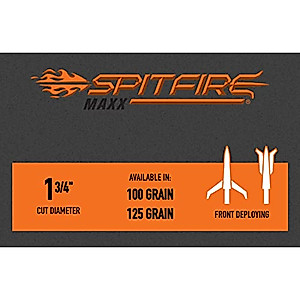 New Archery Products Spitfire Mechancial Broadhead 100 Grain Three Blade Cut on Contact 3 Pack