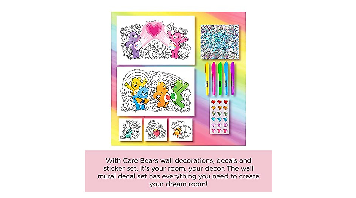 Care Bears Wall Decals Kit for Kids - Easy Repositionable Decor