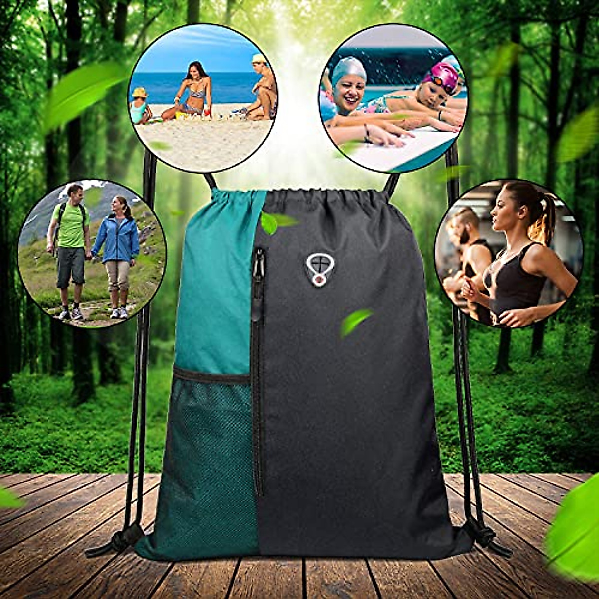 BeeGreen Drawstring Backpack Bag with Drawstring Backpack Sports Gym Bag for Women Men Children