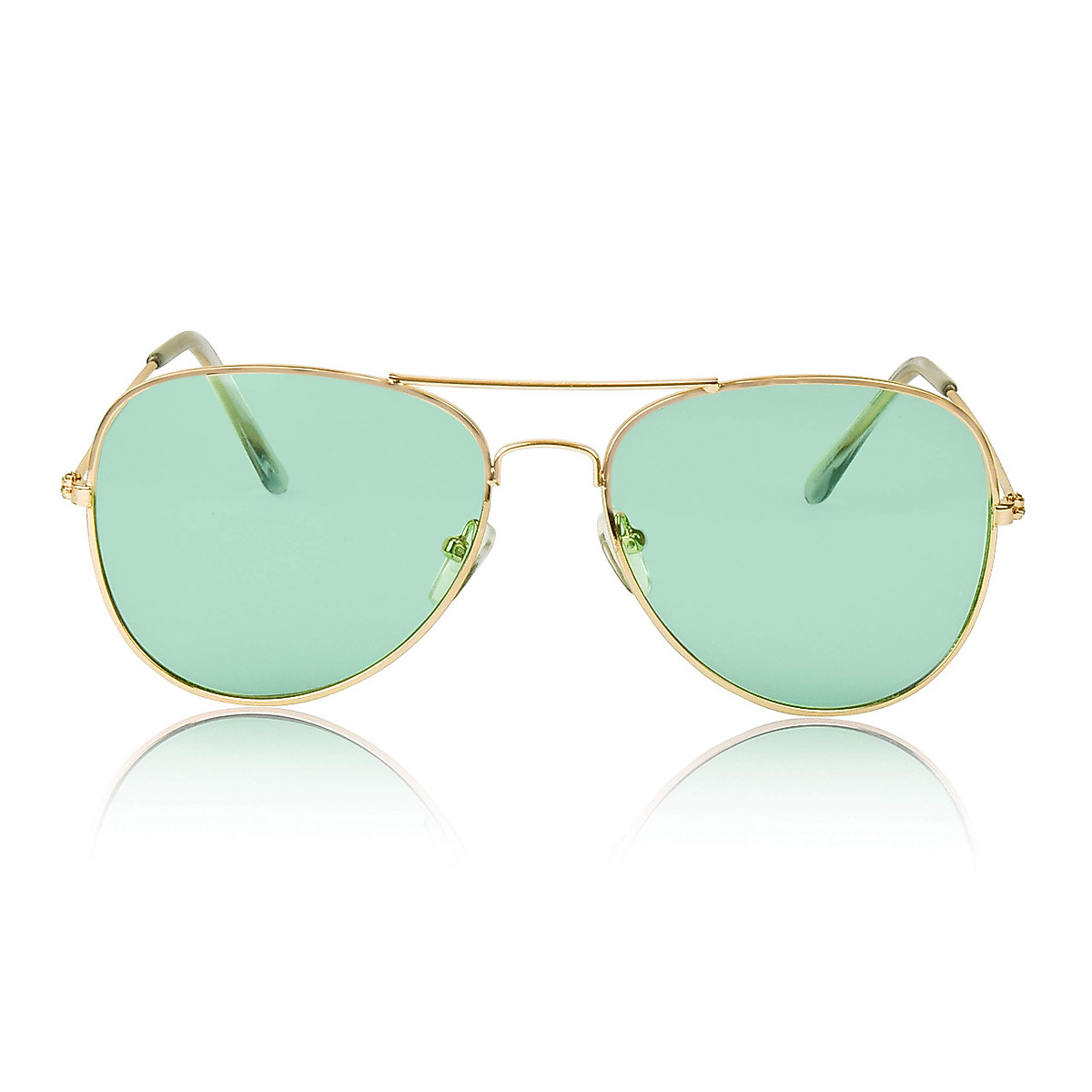 Large Trendy Stylish Sunglasses 70s Color Aviator Glasses Adult Sunnies Green