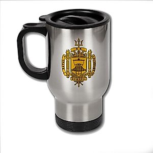 ExpressItBest Stainless Steel Coffee Mug with U.S. Naval Academy (USNA) insignia