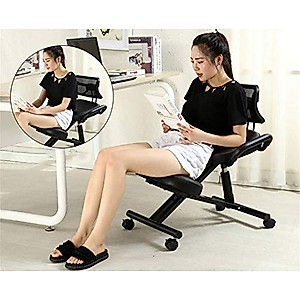 Kneeling Chairs Posture Helps Prevent Coccyx Pain Ergonomic with Handle Cushions Designed Posture with an Angled Office Seat Helps Prevent Coccyx Pain