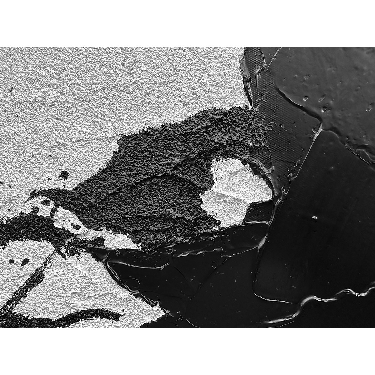 zoinart Large Canvas Wall Art, Black and White Abstract Wall Art 30x60 Inches Modern Canvas Paintings Minimalist Textured Wall Art Framed Artwork for Walls