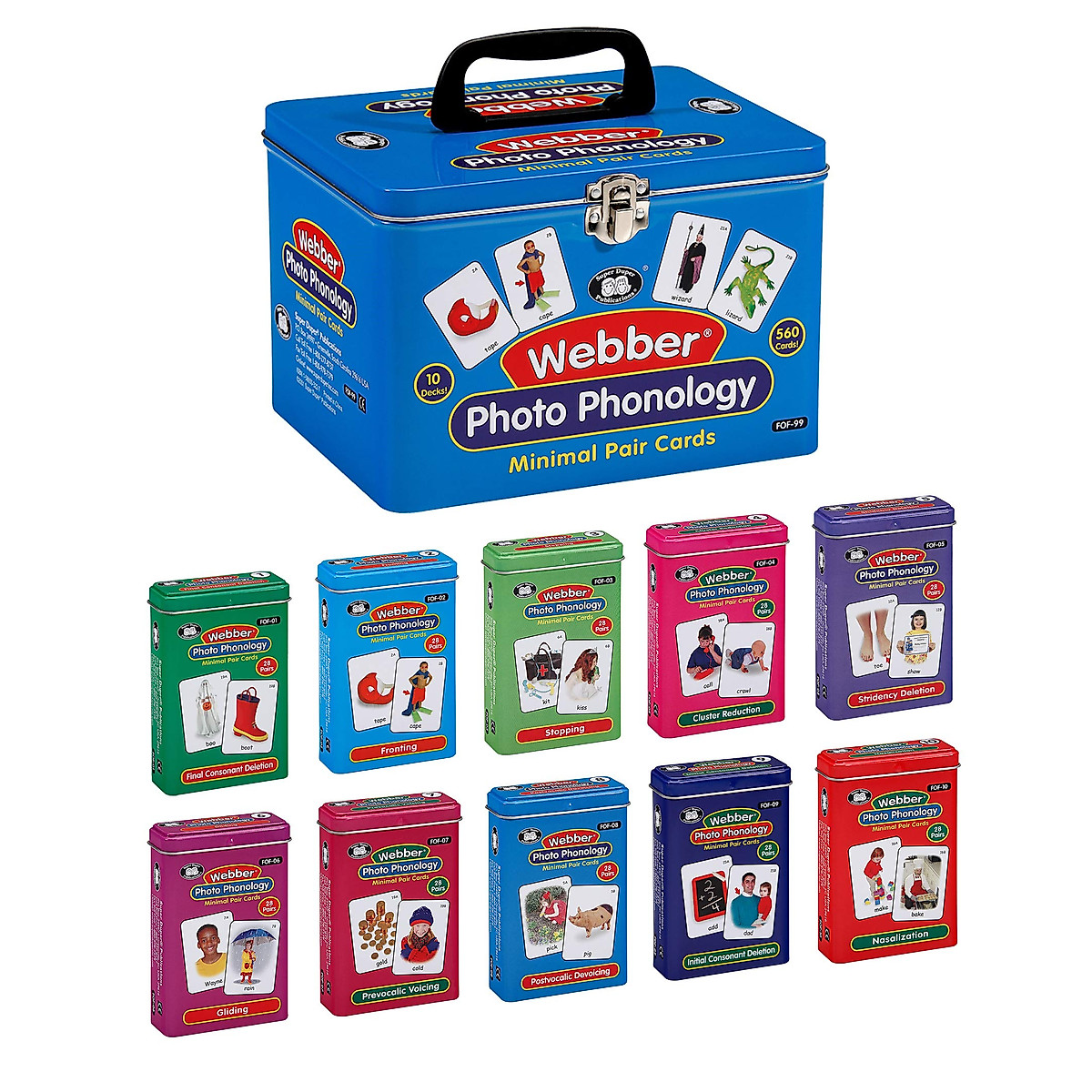 Super Duper Publications | Webber® Photo Phonology Prevocalic Voicing Minimal Pair Card Deck | Educational Learning Resource for Children