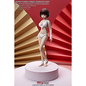 HiPlay TBLeague 1/12 Scale 6 inch Female Super Flexible Seamless Figure Body, Anime Style, Large Bust, Minature Collectible Action Figures T02B(Suntan)