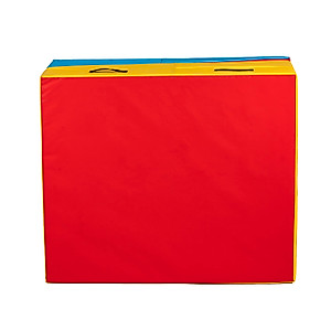 PRISP Folding Incline Gym Mat - Extra Long 71 x 30 x 14 in Wedge Gymnastics Tumbling Mat for Kids