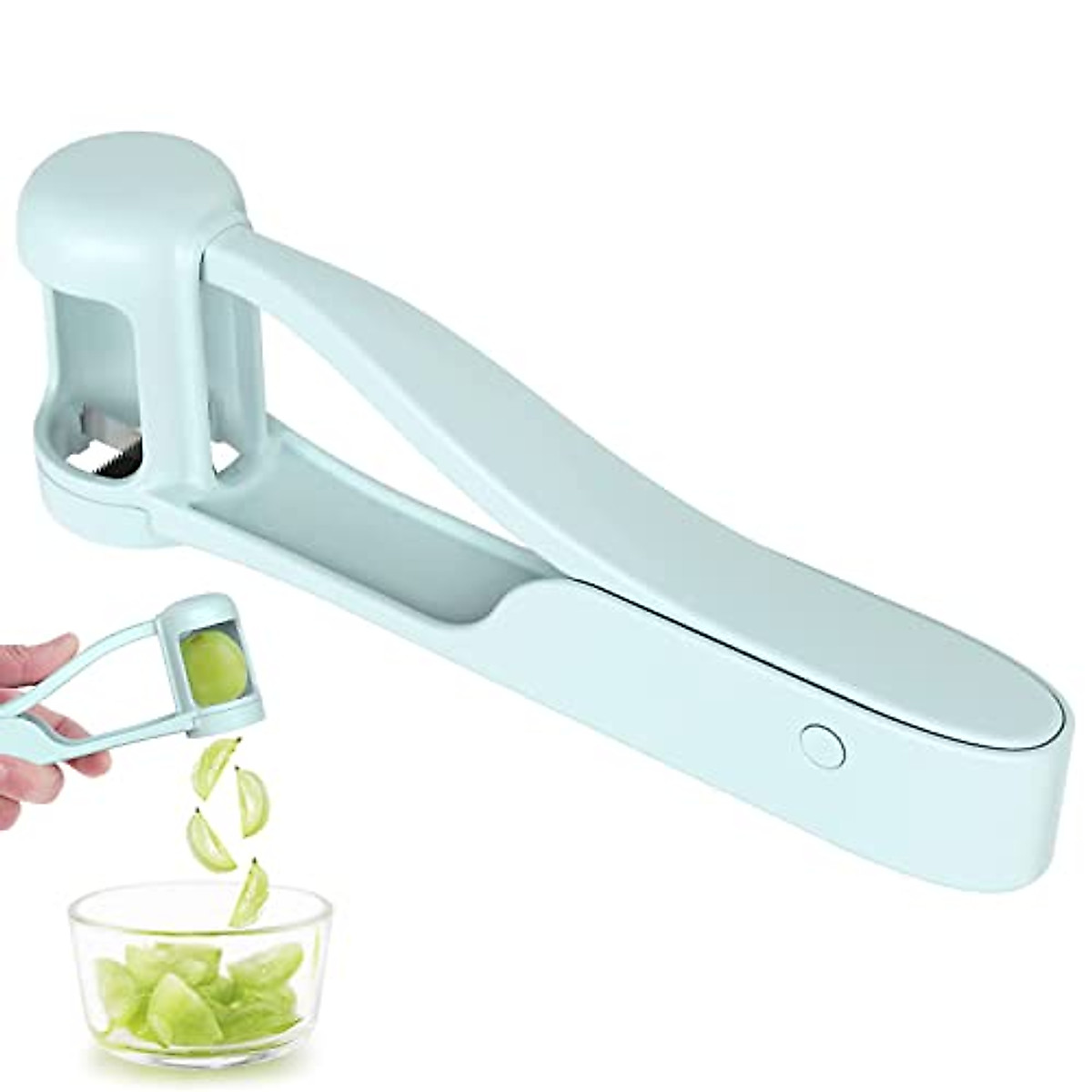 WhiteRhino Grape Cutter Grape Slicer for Toddlers Baby,Grape Cherry Tomato Strawberry Cutter Quarter Slicer tool For Vegetable Fruit Salad Cake Decoration,Stainless Steel kitchen Gadget Fruit Slicer