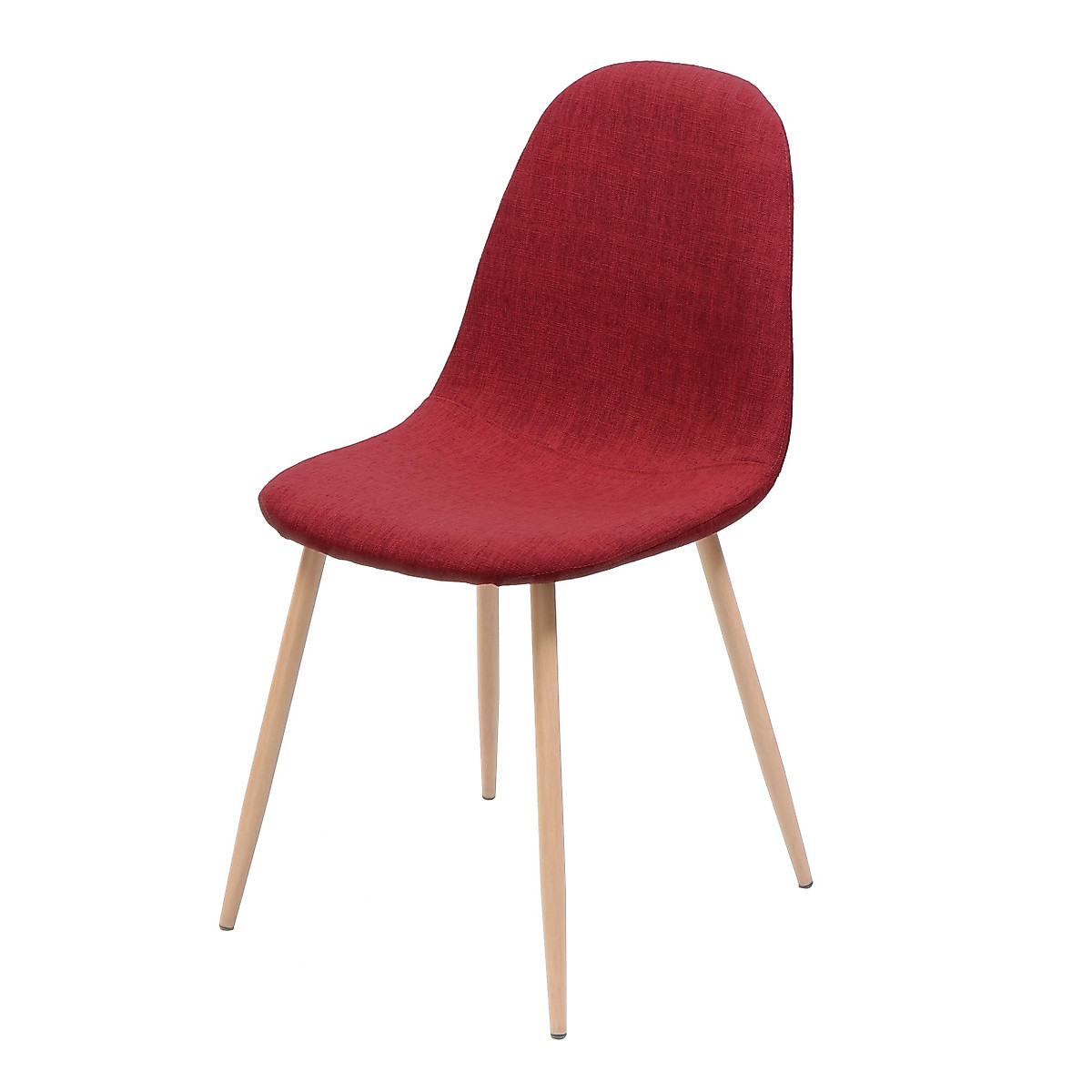 GDFStudio Great Deal Furniture Patio Dining Chairs with Polyester seat Material, Red