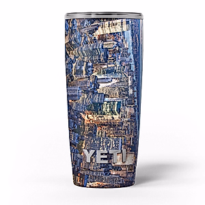 Design Skinz Night Aerial NYC - Skin Decal Vinyl Wrap Kit Compatible with The Yeti Rambler Cooler Tumbler Cups