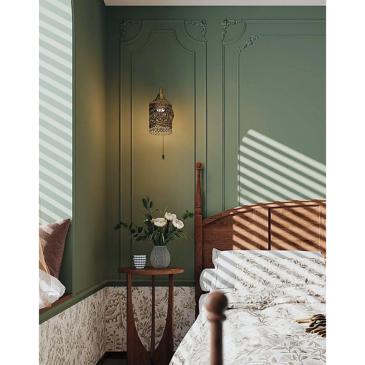 Dimoon 118''x17.7'' Green Peel and Stick Wallpaper Contact Paper Modern Self Adhesive Wall Paper Removable Renter Friendly Textured Solid Color Shelf Cabinet Vinyl Roll (118''x17.7'',Dark Green)