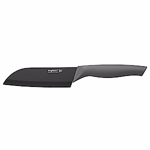 Berghoff Essentials Non-stick Santoku Knife 6", Multifunctional, Ergonomically Designed Soft-grip Handle, Grey