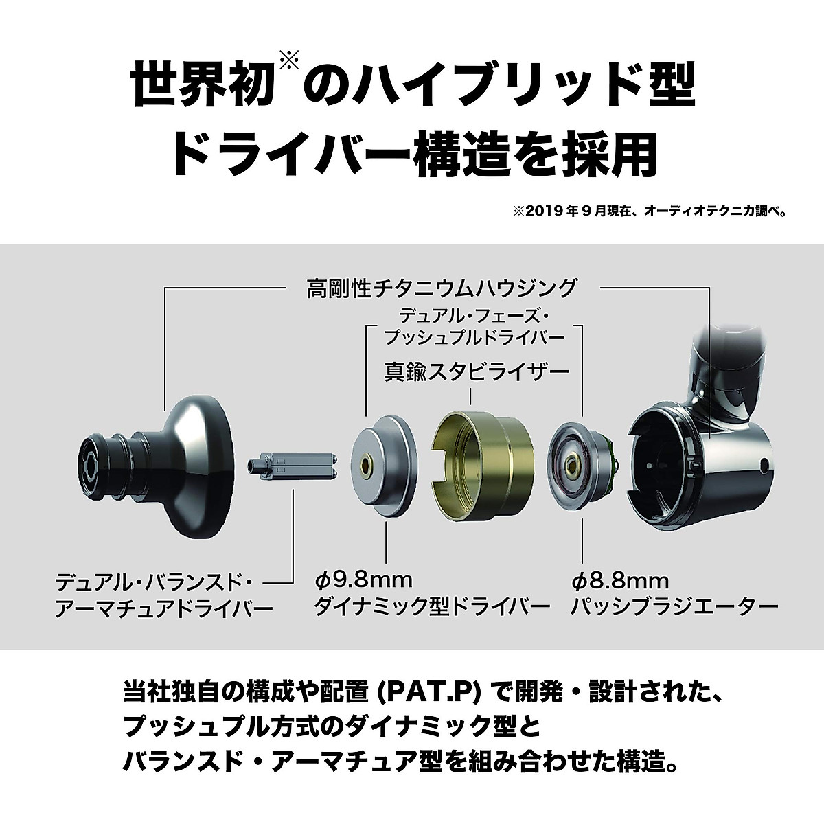 Audio-Technica ATH-IEX1 Hi-Res in-Ear Headphones, Black, Adjustable