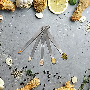 BERYLER 1/8 Teaspoon Single Measuring Spoon, 1/8 tsp Small Measuring Spoon Only, Individual Tiny Measuring Spoons, Long Handle Stainless Mini Measuring Spoons for Cooking, Fits in Spice Jar (Dash)