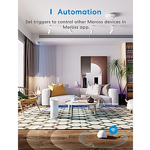 meross Smart Water Leak Detector, WiFi Water Sensor Support Apple HomeKit, SmartThings, IP67 Waterproof with App Alerts, Audio Alarm, 100M Range for Home Basement Kitchen (Meross Hub Included)