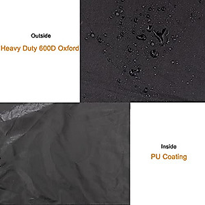 Coverify Heavy Duty Waterproof 600D Oxford Fabric Firewood Log Rack Cover, Black, 4-Feet