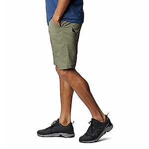 Columbia Men's Tech Trail Short, Stain Resistant, Sun Protection, Stone Green, 30