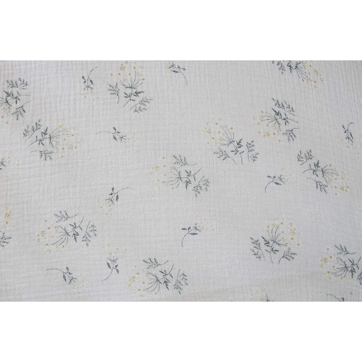 Marlowe & Co Cotton Muslin Crib Sheet, 100% Cotton Muslin Baby Crib Sheets for Standard Size Crib Mattress 28" x 52", Soft and Breathable Neutral Fitted Crib Sheet for Baby Boy and Girl (Wild Jasmine)