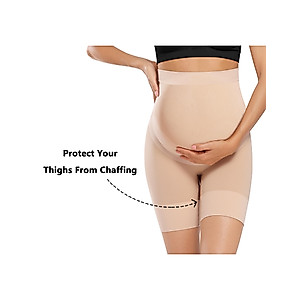 Peauty Maternity Dress for Photoshoot Baby Shower Dress Maternity Shapewear Underwear Support Belly Bands for Pregnant Maternity Skirt Panties Gender Reveal Dress Baby Shower Dress for Mom be(Nude M)