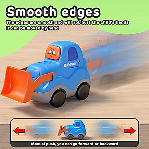 XQW Baby Toy Inertia Cars for Toddlers 1-3, 8 Pcs Push and Go Car Toys with Storage Bag, Kids Toys Car for Girls Boys,Educational Toys for 1 2 3 4 5 Year Old Boys Girls, Gift for Toddlers