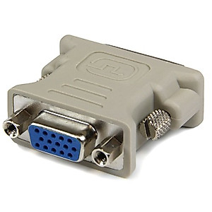 StarTech.com DVI to VGA Cable Adapter - DVI (M) to VGA (F) - 1 Pack - Male DVI to Female VGA (DVIVGAMF), Beige