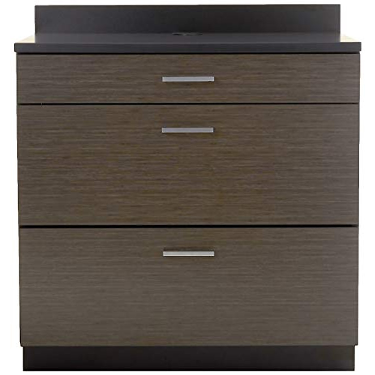 Safco Products 1703AN Modular Hospitality Breakroom Base Cabinet, 3 Drawer, Asian Night Base/Black Top