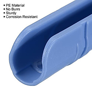 MECCANIXITY Greenhouse Frame Pipe Clamp 19mm Inner Dia Plastic Film Tube Clip Connector for Garden Sunshade Net Fixed Light Blue Pack of 10