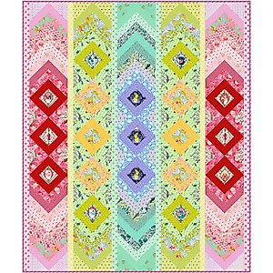 Tula Pink for Free Spirit Besties Treading Water W/Metallic Gold, Fabric by The Yard (Blossom)