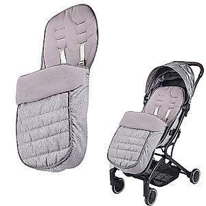 XIFAMNIY Universal Baby Thicken Stroller Footmuff Bunting Sleeping Bag to Protect Baby from Winter Cold Weather in Pushchair, Pram(Grey)