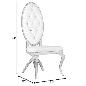Best Quality Furniture SC60-A Chair, White