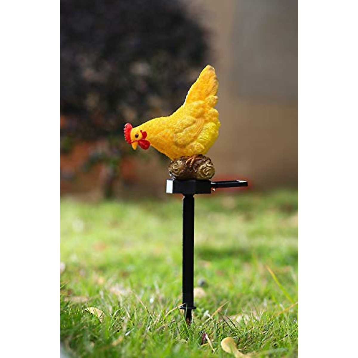 CHUANGFENG Solar Chicken Lights Chicken Statue Decorative Outdoor Chicken Solar Light Garden Decor for Outdoor Patio Yard Art Decoration