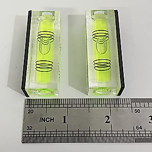 ZUJHPYMI 3Pcs Magnetic Small Bubble Levels 52x20x15mm Three Line High Precision Square Spirit Level Measuring Tools for Leveling Trailer, RV, Machine, Picture Hanging, Magnetism