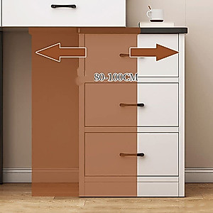 KWOKING Makeup Vanity Desk Table with 5 Drawers & LED Dimmable Mirror Dressing Table Bedroom Makeup Table Storage Cabinet Integrated Dresser White 16" D x 31.5" W x 47" H