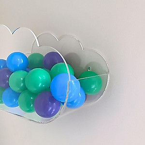RARE OWLS 100% Acrylic Cloud Display Pocket, Clear, Wall-Mountable · Organization, Decor and Display Storage for Baby Nursery, Kids Bedroom, Children's Playroom · Cute Whimsical Toy Storage