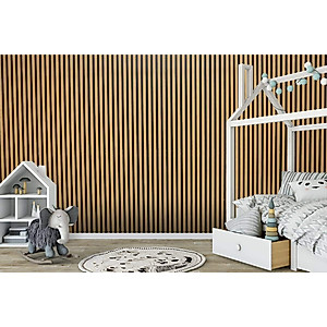 3D Wallpaper Background Made of Wood slats Self Adhesive Bedroom Living Room Dormitory Decor Wall Mural Stick and Peel Background Wall Ceiling Wardrobe Sticker 98.4"x68.9"-250x175cm