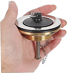 ORFOFE Strainer Anti Clog Drain Stopper Bathroom Accessory Sink Drain for Lavatory Bathroom Sink Stopper Drain for Sink Bathtub Hair Catcher Kitchen Sink Stopper Floor Sink Silver Copper