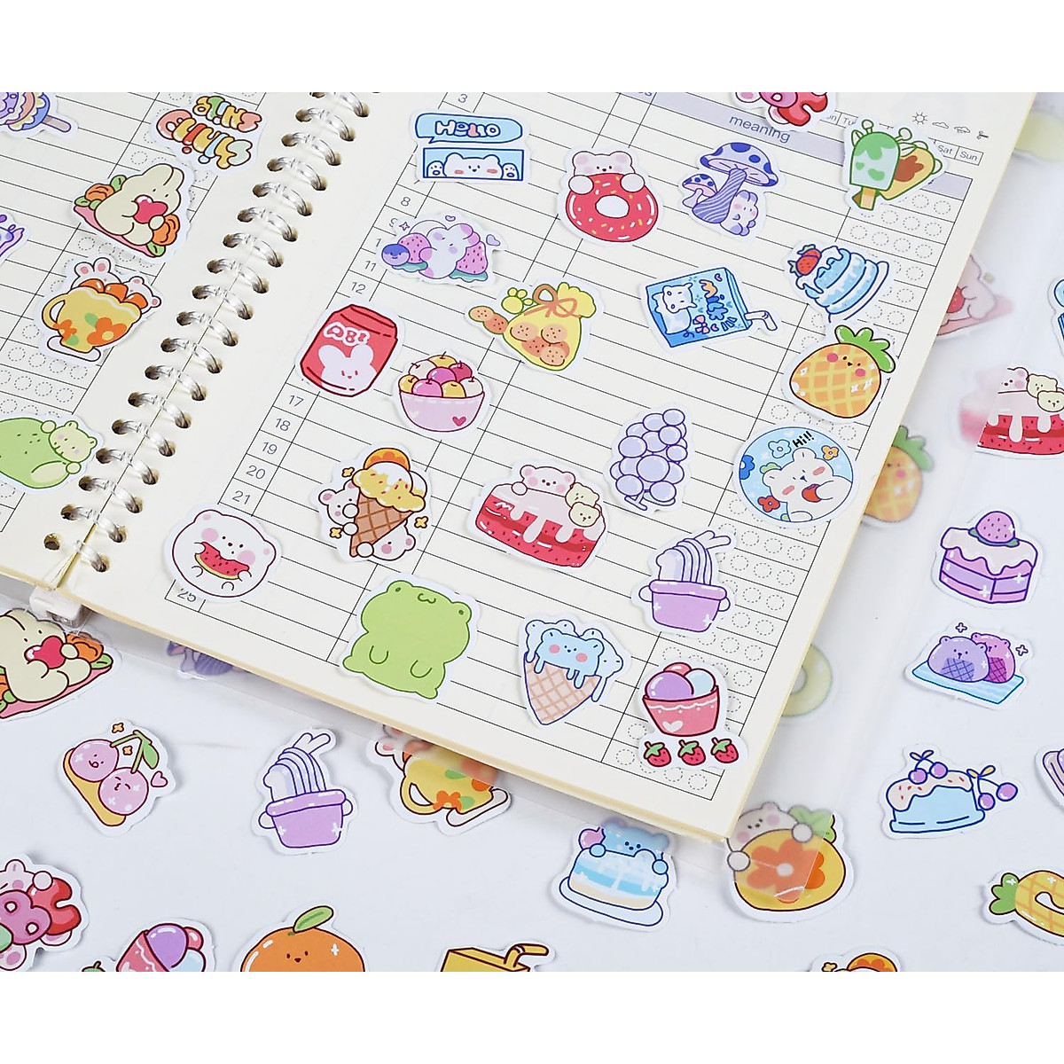300 Pieces Cute Kawaii Cartoon Animal Stickers for Kids Small Size Korean Scrapbook Decals Pack for Photo Planner Notebook DIY Gift Card Dairy Suitcase Album Laptop Phone Case