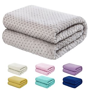 Baby Blanket for Girls and Boys - 40”x50” Grey - Toddler Blankets - Kids Throw - Newborn Blankets - Soft Lightweight Fleece for Bed, Crib, Stroller