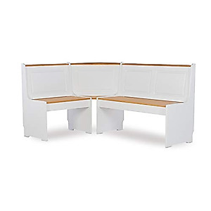 Linon Ardmore Kitchen Nook Set, White