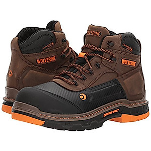 WOLVERINE mens Overpass 6" Composite Toe Waterproof Work Boot, Brown, 10 X-Wide US