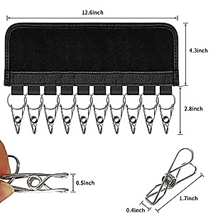 TOPMEET Hat Organizer for Baseball Caps Storage,Stainless Steel Clips Holder for Hanger, Cap Rack/Hat Shelf Fit Closet,Door,Wall - 2 Pieces (Black)