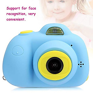Children Digital Camera, Dual-Lens Video Recording Support Auto Save Face Recognition Digital Camera Fine Workmanship for Children
