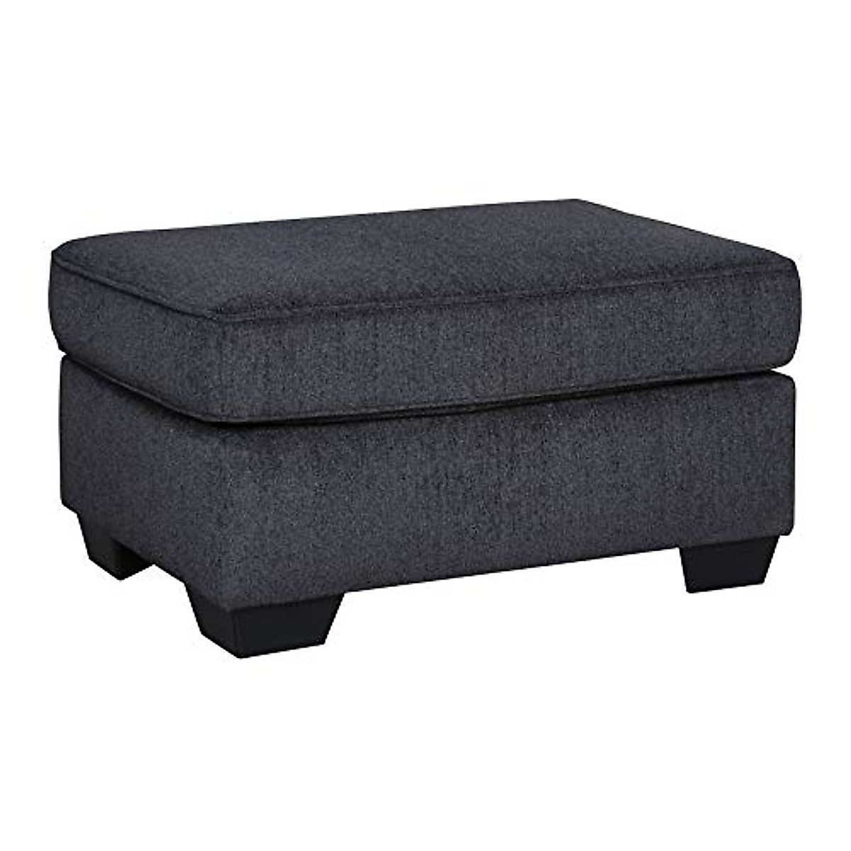 Signature Design by Ashley Altari Modern Rectangular Accent Ottoman, Dark Gray