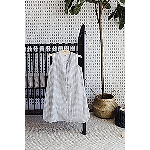 Little Unicorn – Grey Stripe Cotton Muslin Sleep Bag | 100% Cotton | Super Soft and Lightweight | Baby | Size Medium: 6-12 Months | Machine Washable | 1.1 TOG