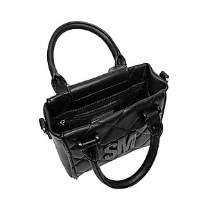 Steve Madden BBABI Quilted Top Handle Crossbody, Black