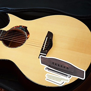 Yibuy 6 String Acoustic Guitar Rosewood Bridge & Saddle Nut & Adjustable Shaft Set