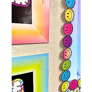 Teacher Created Resources Pink and Orange Color Wash Straight Border Trim