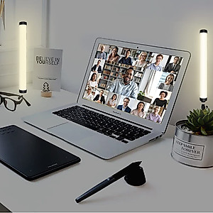 RGB Led Video Light Wand Stick, 360° Full Color Portable Studio Handheld Photography Lighting Wand 5000mAh Rechargeable Battery & Magnet with 27"-80" Tripod Stand-2 Pack