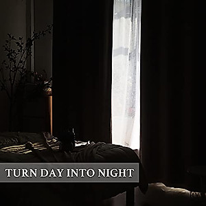 100% Blackout Patio Door Curtain Extra Wide Curtain Panels Sliding Glass Door Curtain Linen Textured Look Grommet Blackout Curtains 84 Inch Length, 100" x 84", Beige