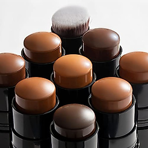 Black Radiance Color Perfect Foundation Stick with Soft Brush Applicator Duo – Buildable, Blendable Versatile Pigment-Rich Formula - Cocoa Bean