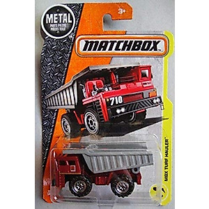 Matchbox 2017 MBX Construction MBX Turf Hauler (Dump Truck) 45/125, Maroon and Gray